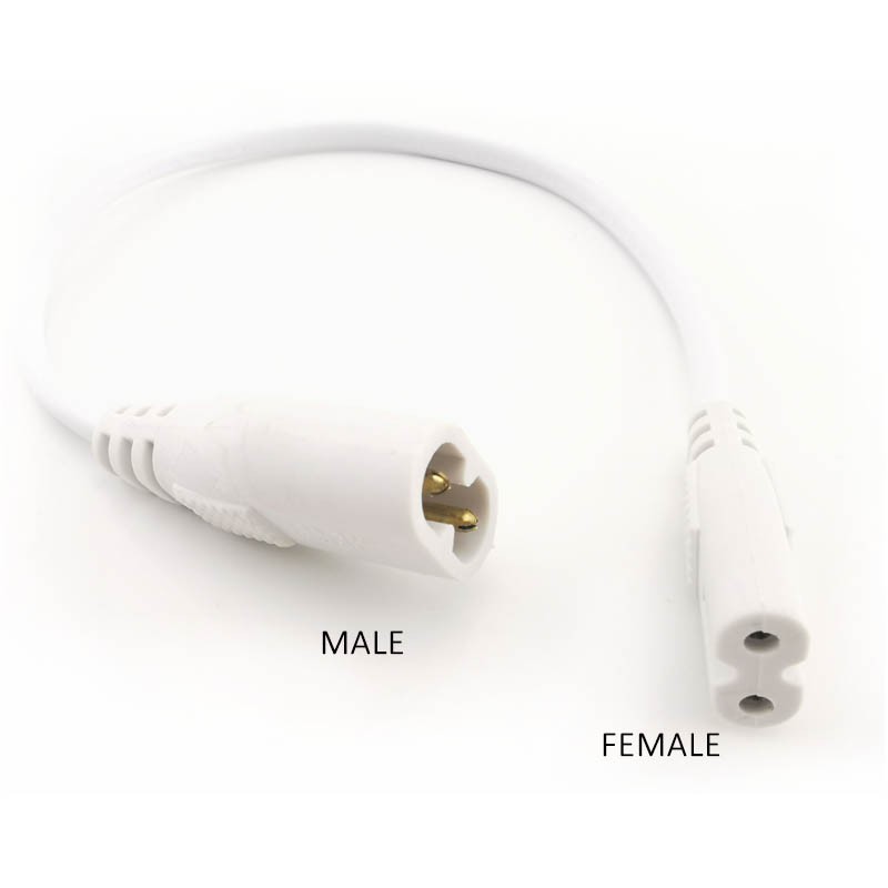 T4 T5 T8 Led Lamp Connecting Wire 2 Pin Male To Female Led Tube Cable