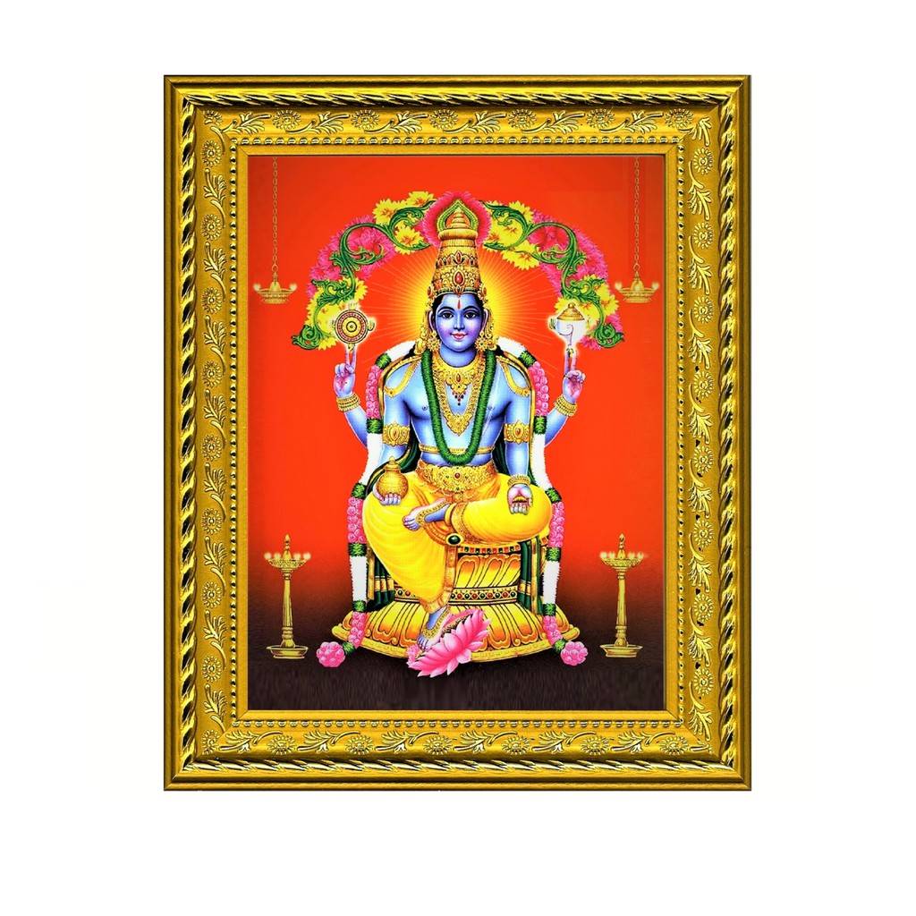 Satvik Sri Dhanvantri Dev, God of Health and Ayurveda Designer Golden ...