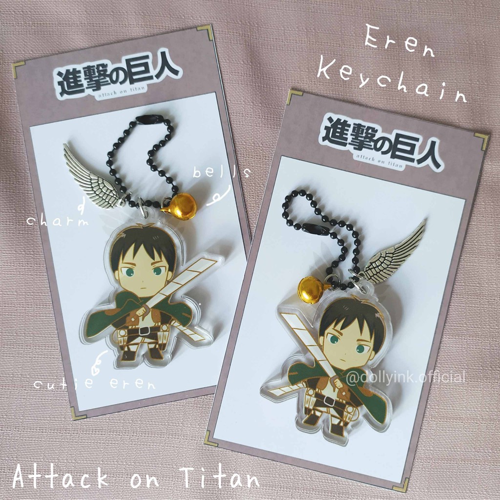 Attack on Titan Keychain/Eren AOT Keychain by dollyink | Shopee Singapore