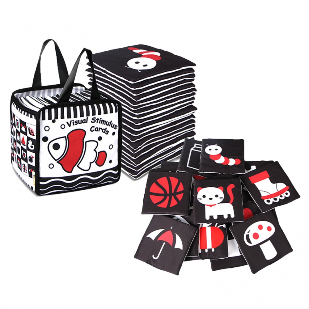20PCS Baby Visual Stimulation Card Double-sided Black & White High ...