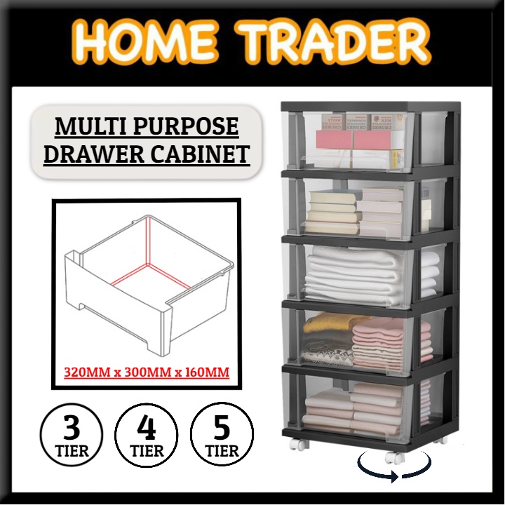 MULTI PURPOSE DRAWER CABINET 3 TIER 4 TIER 5 TIER 5013 5014 5015 ...