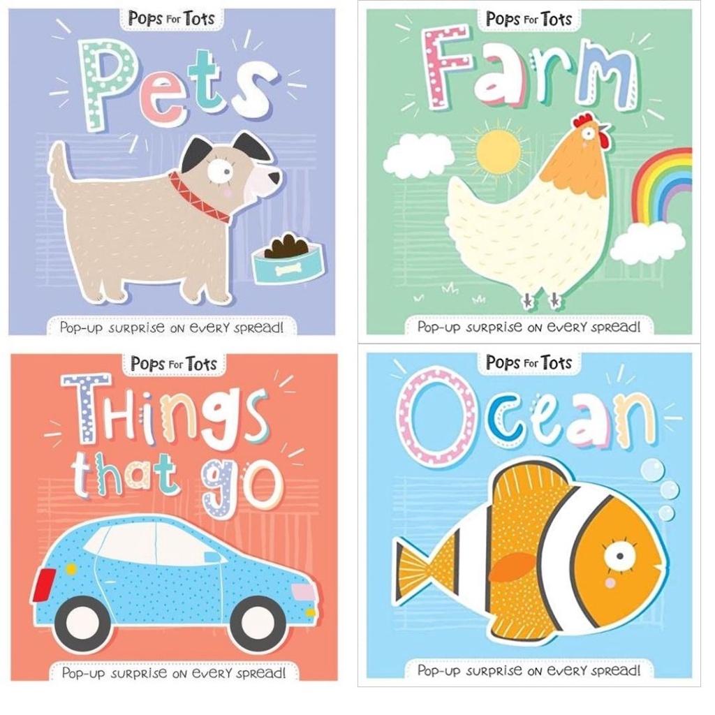 Pops for Tots: Farm/Ocean/Pets/Things That Go Pop Up Children Book ...