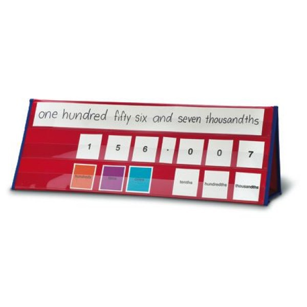 Learning Resources LER3216 Place Value Tabletop Pocket Chart Numbers ...