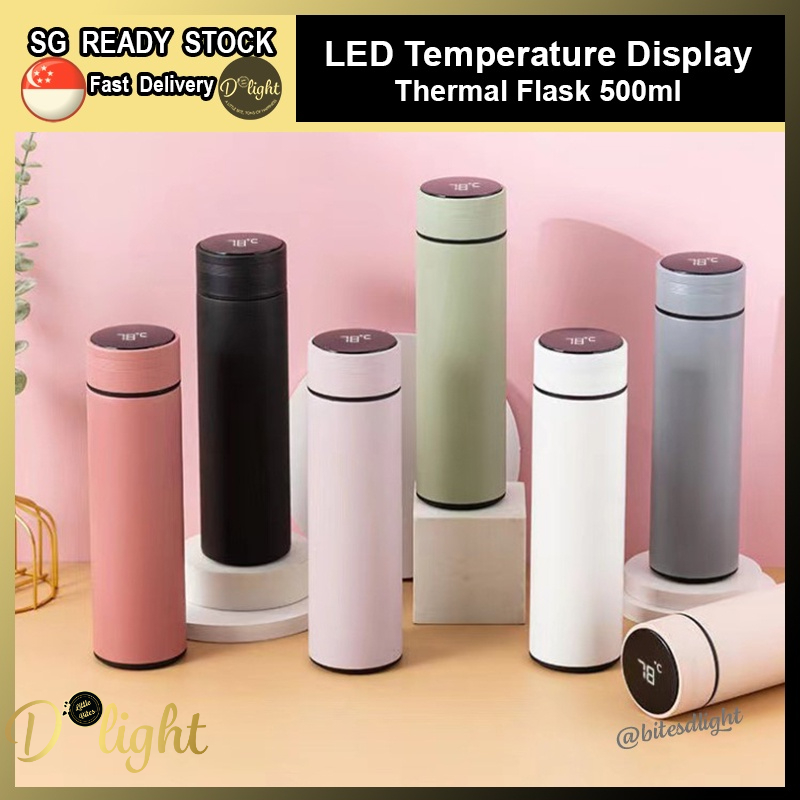 LED Intelligent Temperature Display Thermal Flask 500ml Stainless Steel ...
