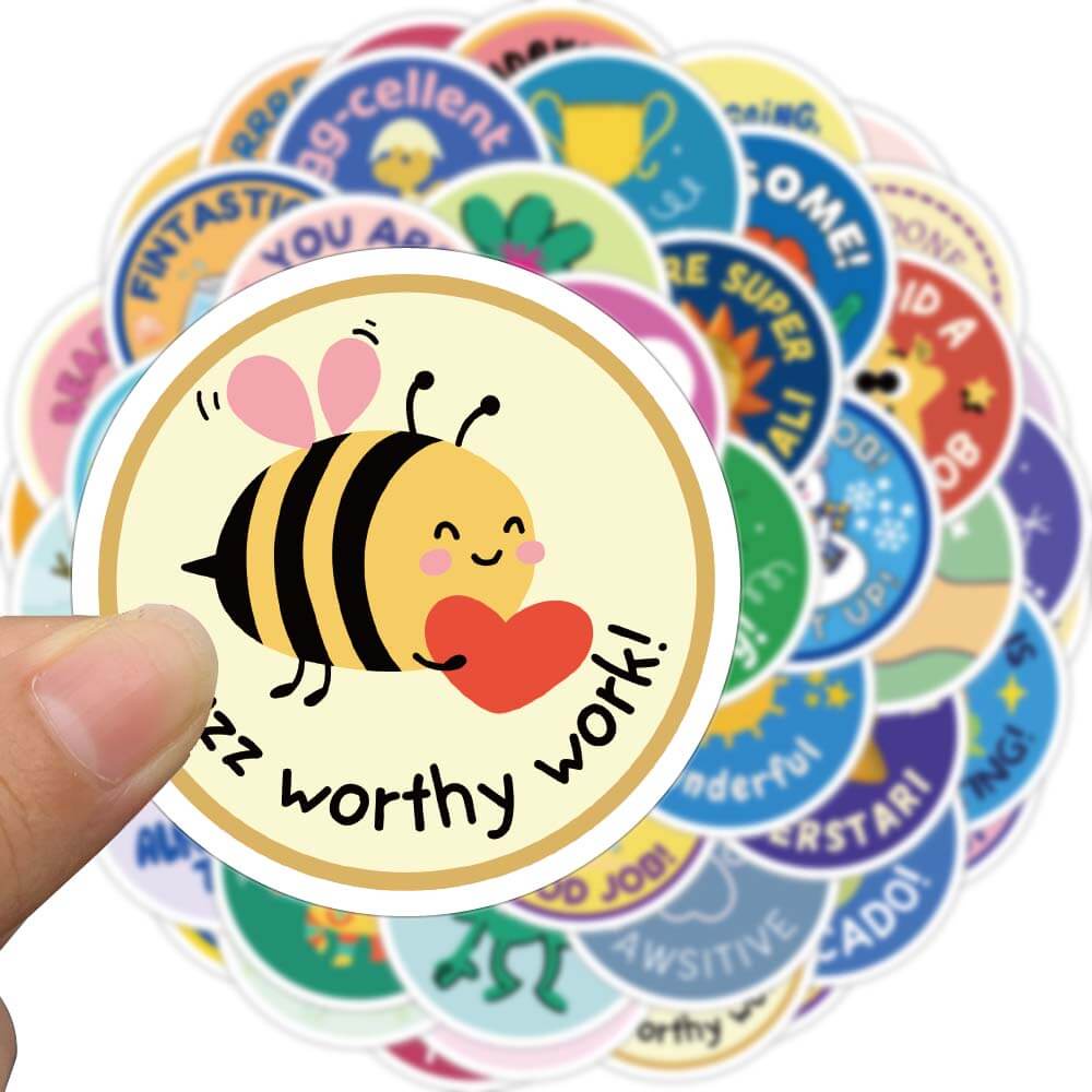 【Large sticker】50Pcs Reward Stickers Fun Incentive Kids Toy Sticker ...
