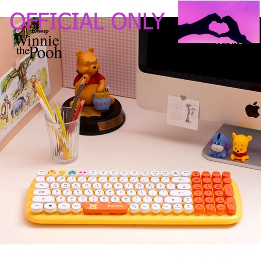 Official ONLY - DISNEY WINNIE THE POOH KEYBOARD WIRELESS ORIGINAL ...