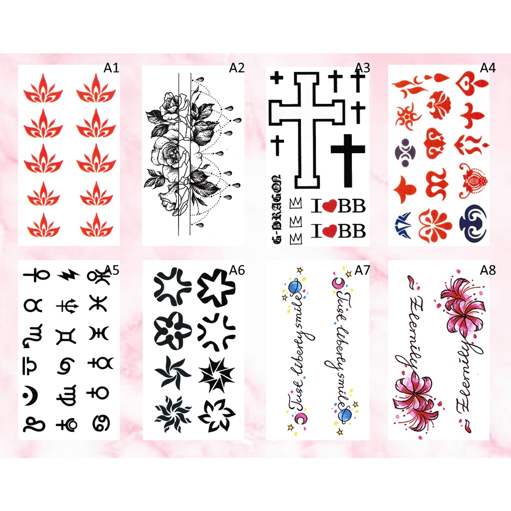 Temporary Tattoo Symbol 1 piece | Shopee Singapore