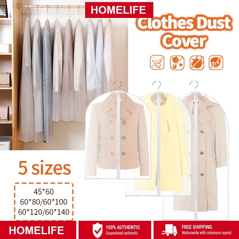[SG Stock] Clothes Dust Cover Suit Cover Clothes Cover Dustproof ...