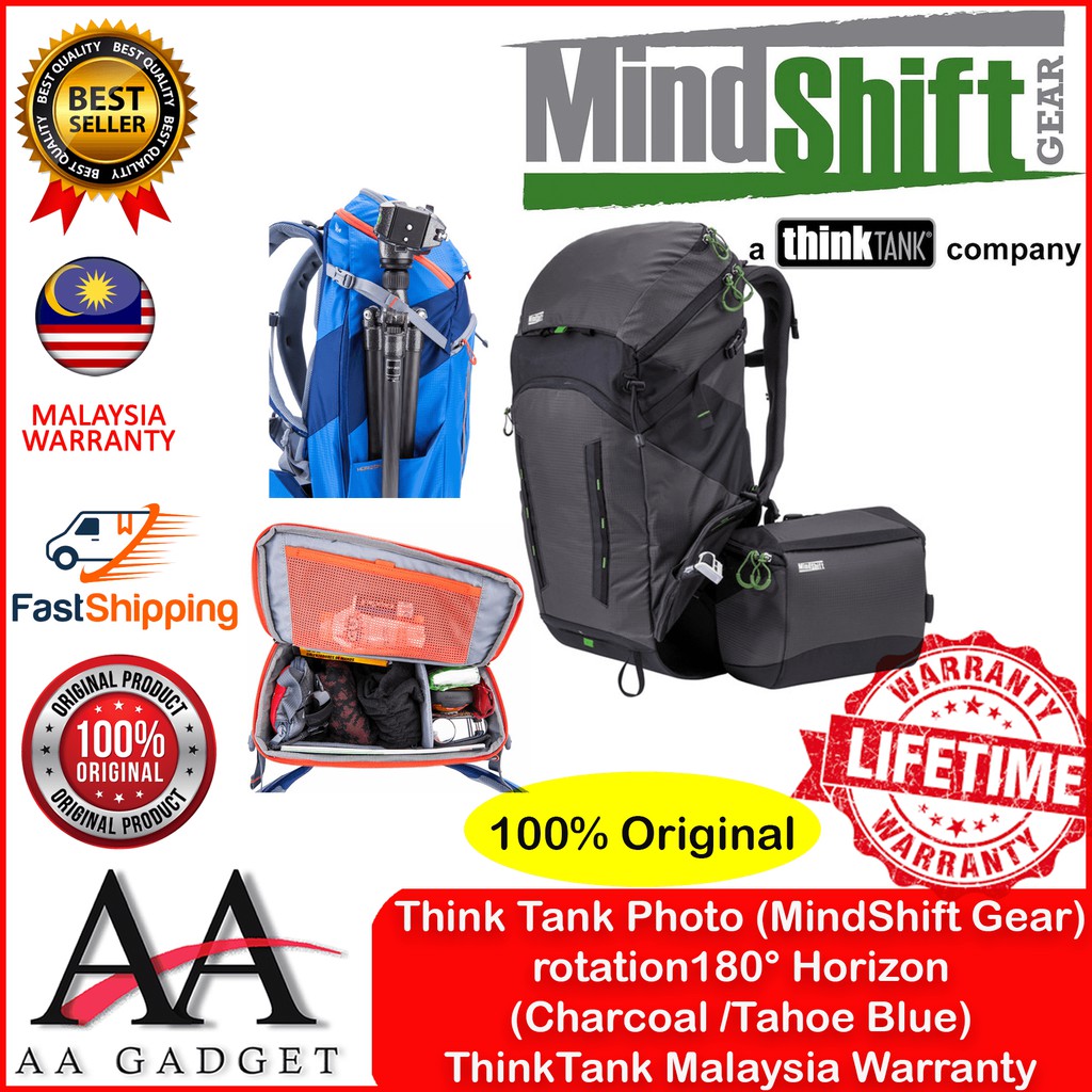 MindShift Gear rotation180 Horizon 34L Backpack (Charcoal /Tahoe Blue ...