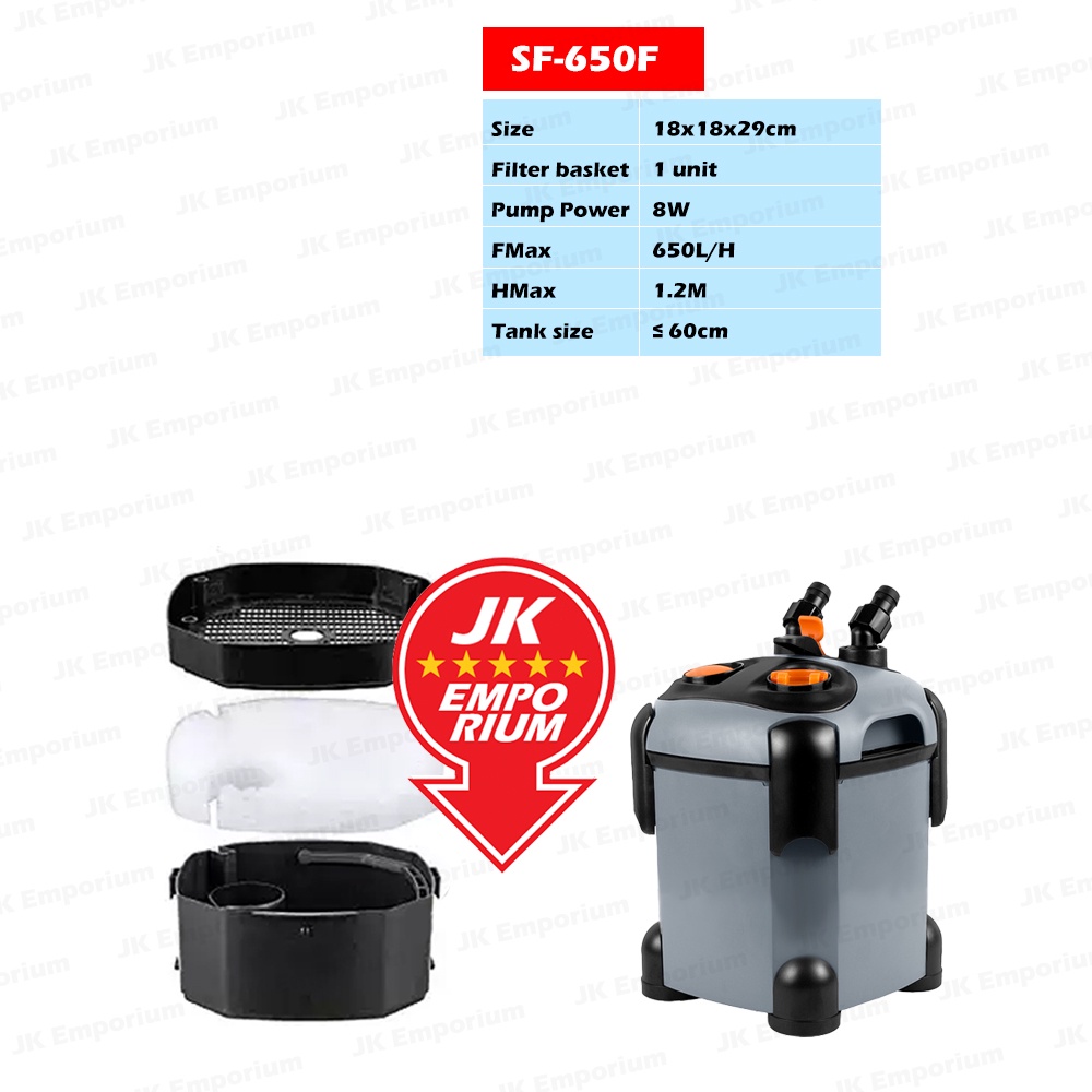 Sobo Aquarium External Canister Biological Filter Pump SF-650F SF-850F ...