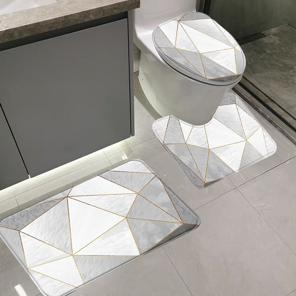 [HOMYL] 3Pcs Rugs Set Bath Rug Rug Decorations Doormat Washable Water ...