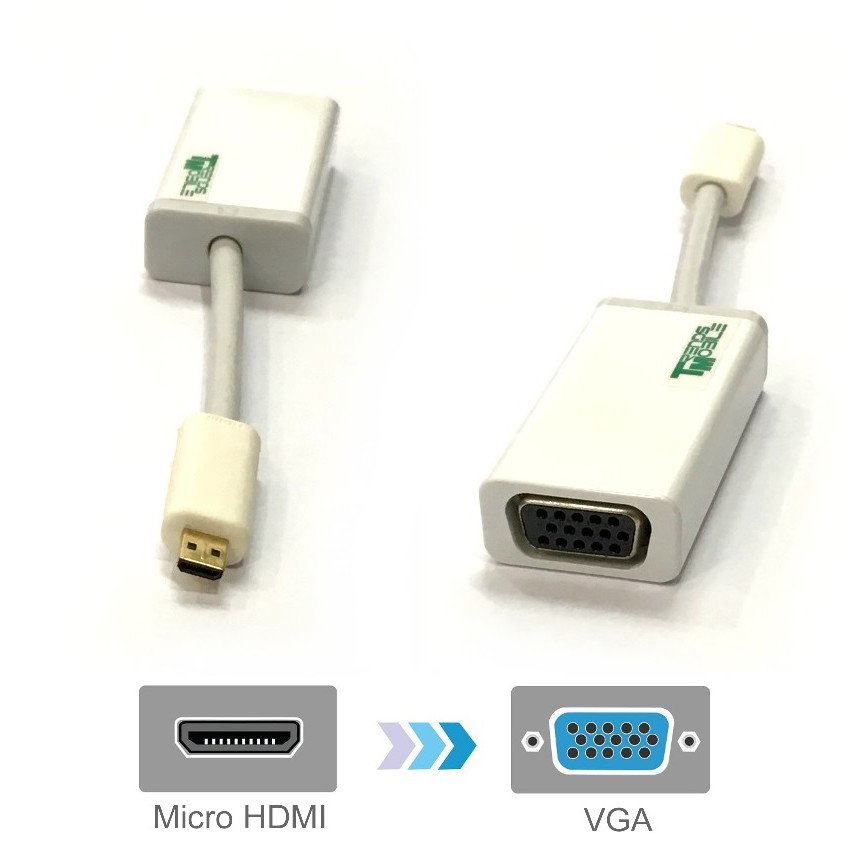 Micro HDMI Type D to VGA Adapter Converter for Camera Laptop to ...