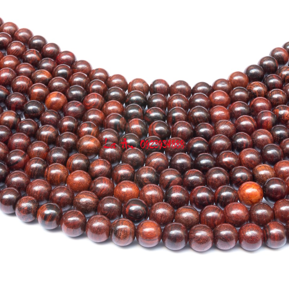 Red Sua wood rosary - neck wear - hand wrap for luck and fortune, size ...