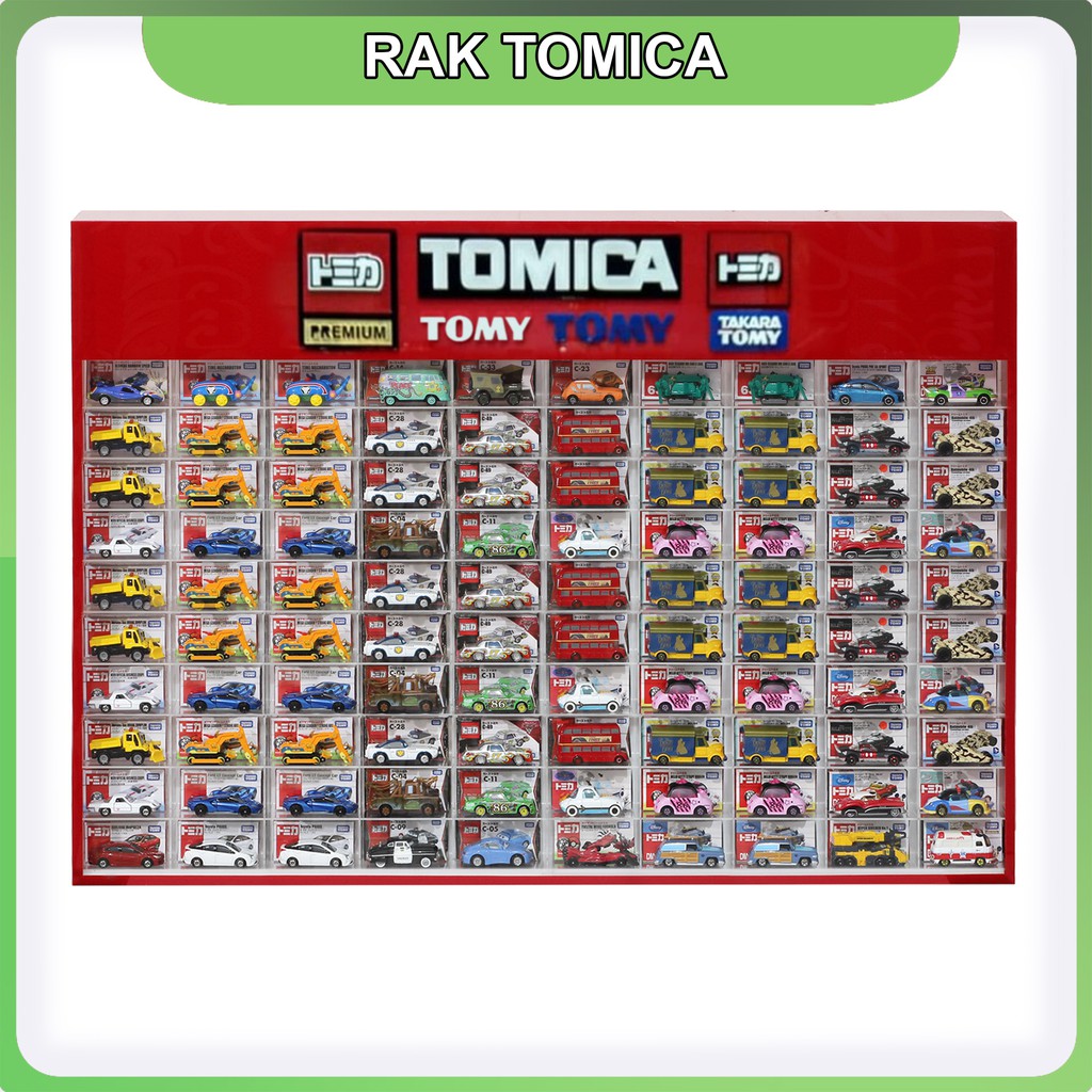 TOMICA Header Rack Full LOGO contains 100 BOX IN Acrylic/Acrylic ...