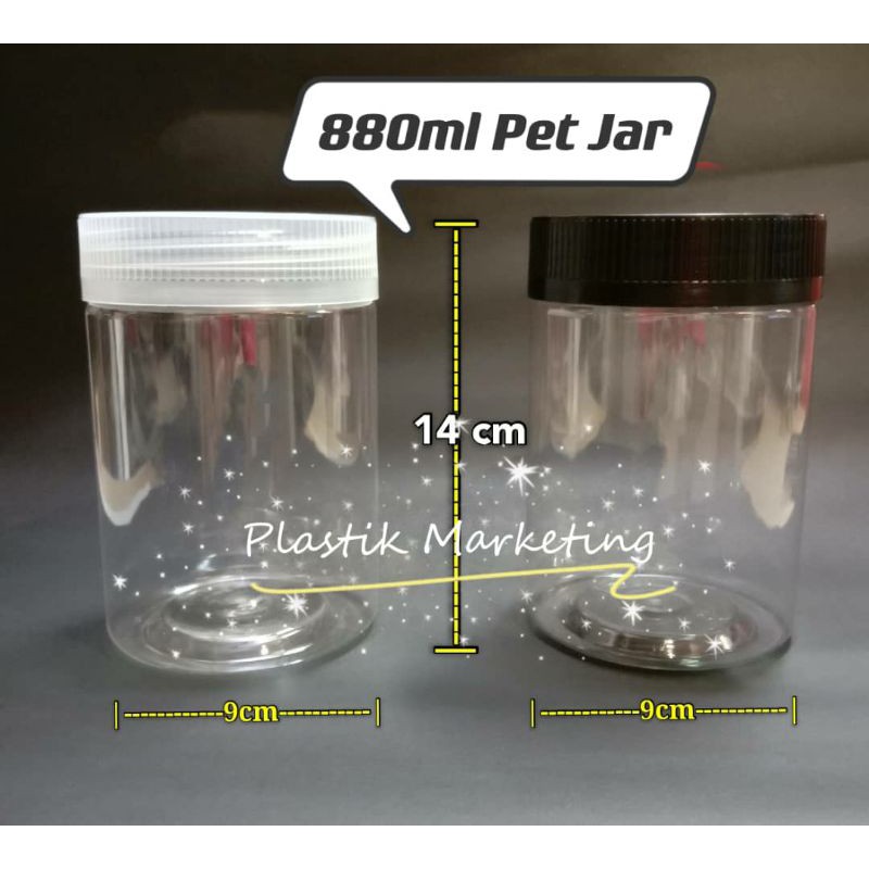 Pet Container 880ml/Balang Kuih Raya 880ml/Balang Biskut Plastic/Balang Empty/ | Shopee Singapore
