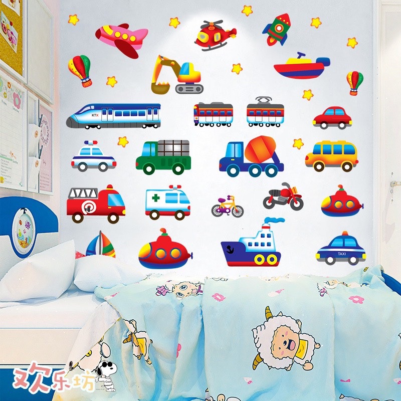 Oto model wall decals of many types for children to enjoy | Shopee ...