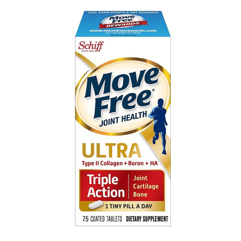 Move Free Ultra Triple Action Joint Supplement, Value Pack 75 Tablets ...