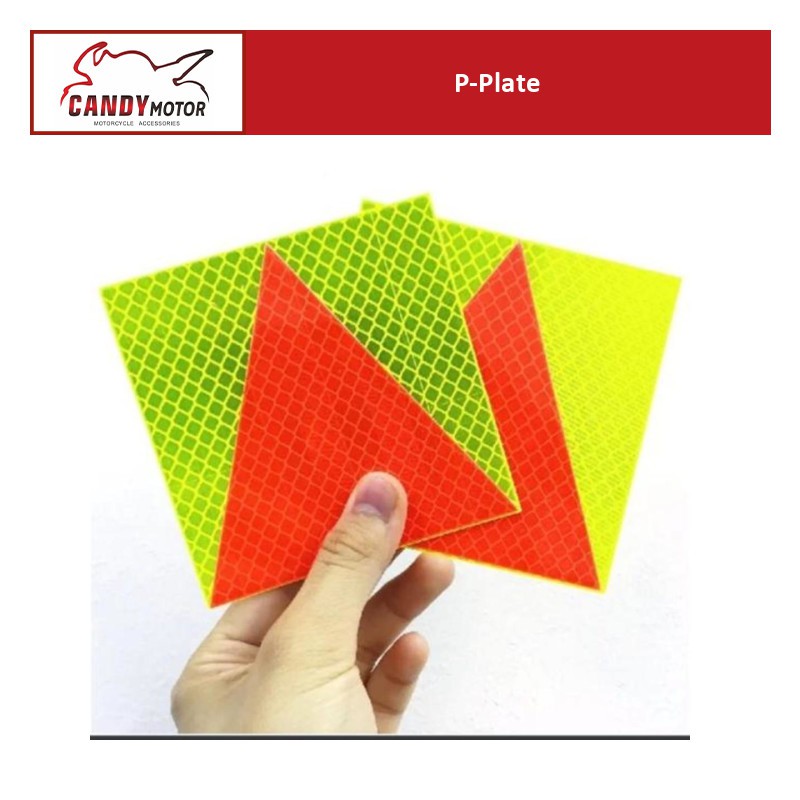 Candymotor 🇸🇬 P Plate, Probation Plate Windscreen Triangle Sticker ...