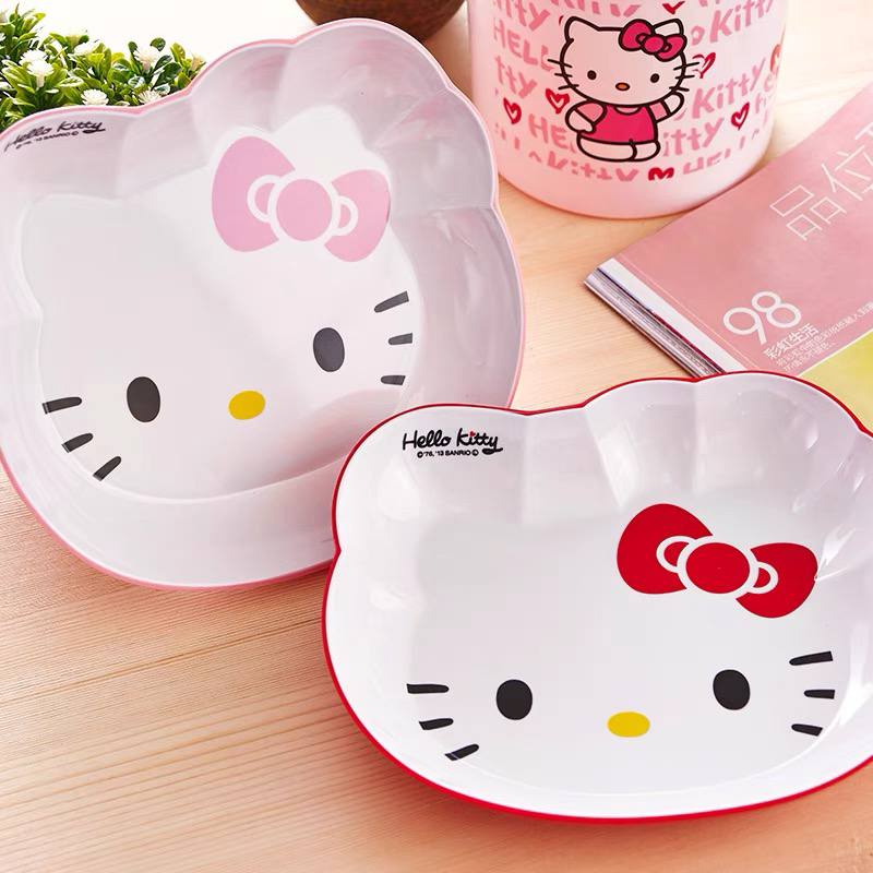 Hello Kitty Design Soup Bowl Dinnerware Rice Bowls Plate Fruit Cute ...
