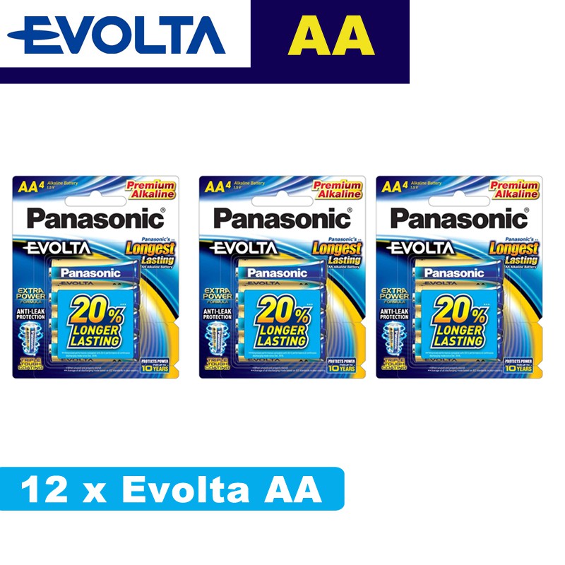 4 x Panasonic Evolta AA AAA Batteries - Long lasting Premium Alkaline 1.5v | Shopee Singapore