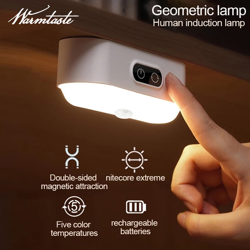 【Free Shipping】LED Smart Magnet Night Light Motion Sensor Bedside Lamp ...