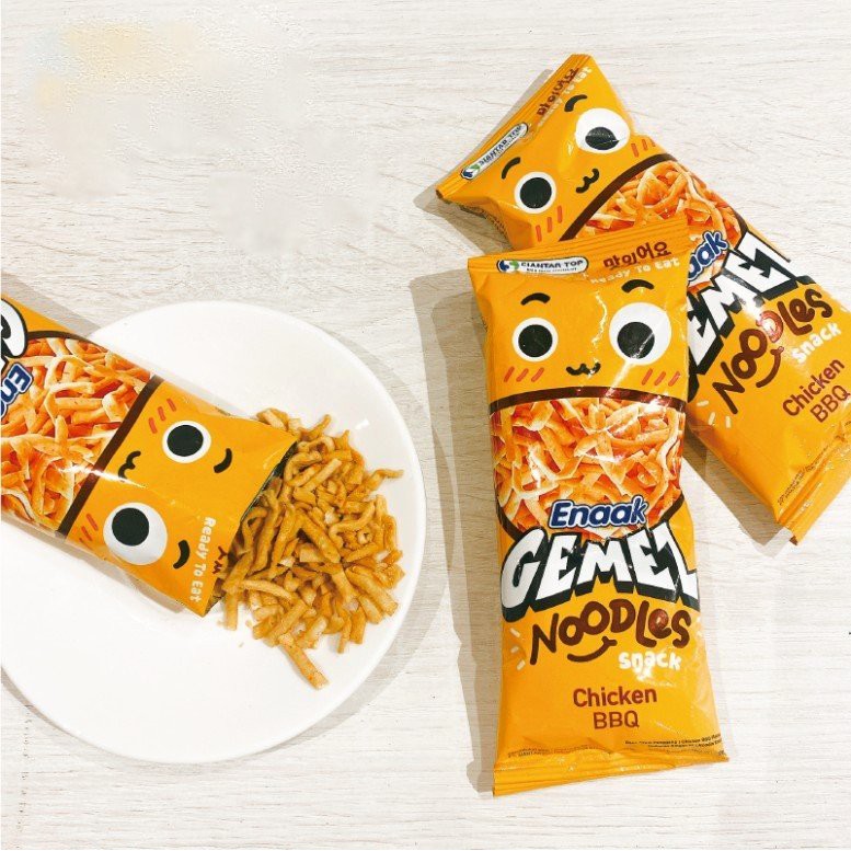 Combo 5 Bags Of Chicken Flavored Enaak Gemez BBQ Children'S Noodles ...