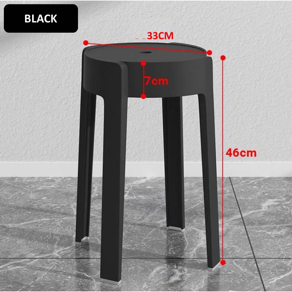 🔥SG Seller🔥 Upgraded Stackable Designer Modern Plastic Stool Chair ...