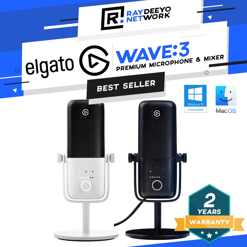 Elgato Wave (WAVE:3/WAVE:1/Pop Filter/Shock Mount/WAVE Mic Arm/WAVE Mic ...