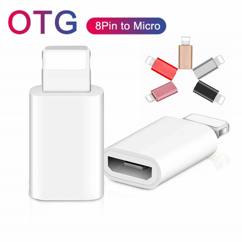 Mini OTG iP To Micro USB Adapter Data Sync Charger Cable Connector For ...