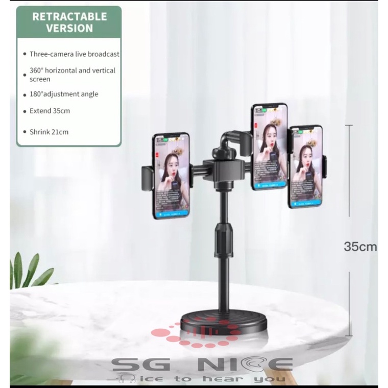 Multiple functional Phone Desk Stand Adjustable phone Holder | Shopee ...