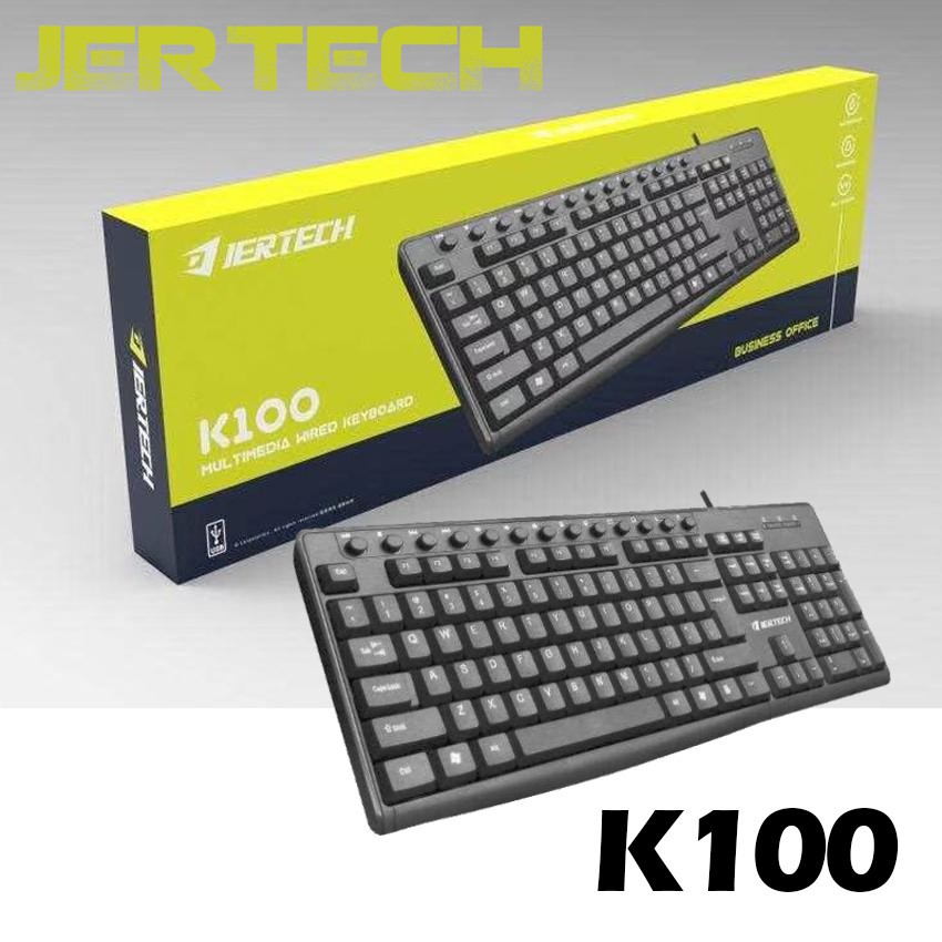 JERTECH K100 Multimedia wired Keyboard Office Keyboard | Shopee Singapore