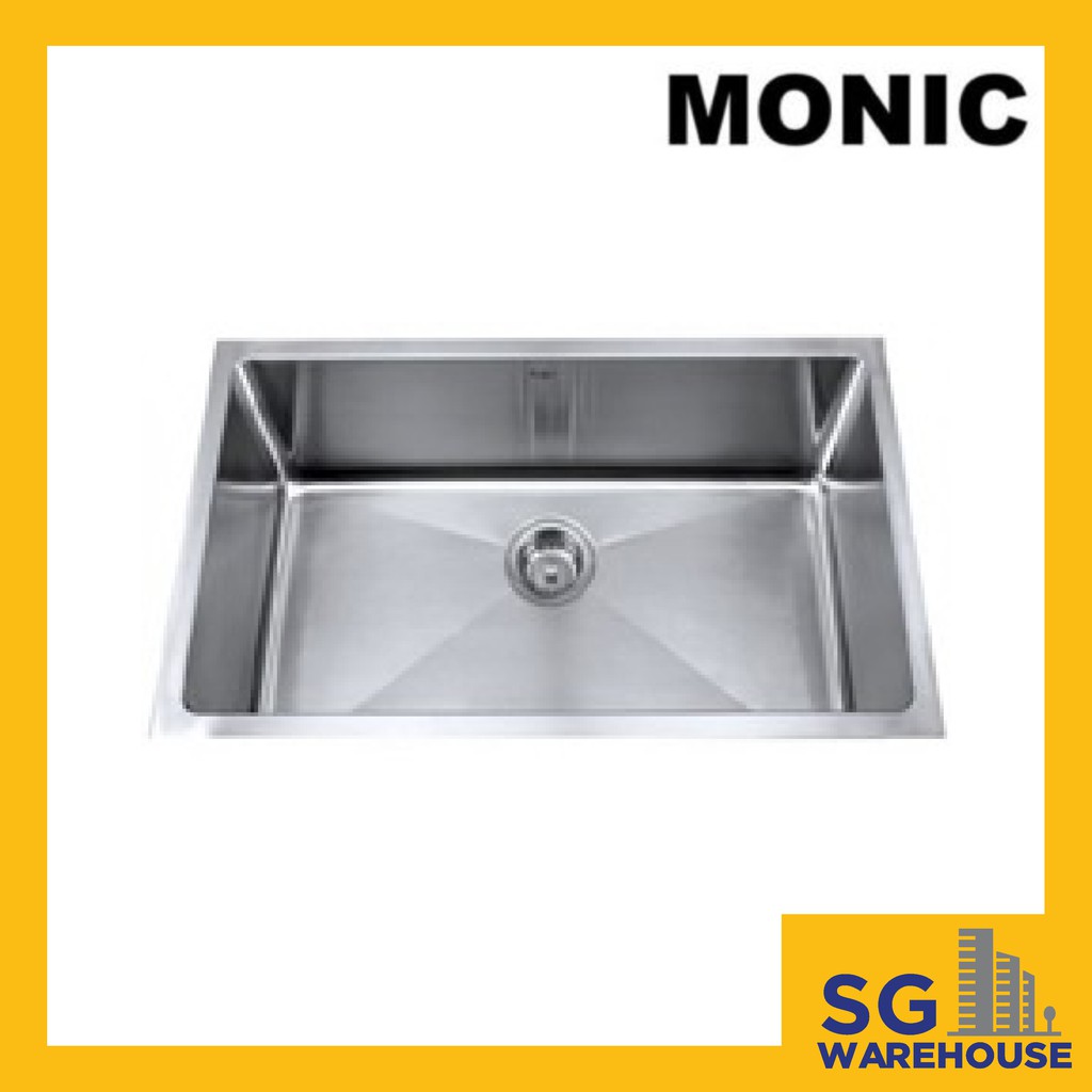 SQM680 Stainless Steel Single Bowl Kitchen Sink Monic | Shopee Singapore