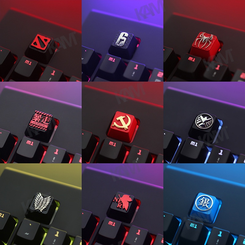 Kam 3D Embossed Backlit Aluminum Metal Keycap Attack on Titan Marvel ...