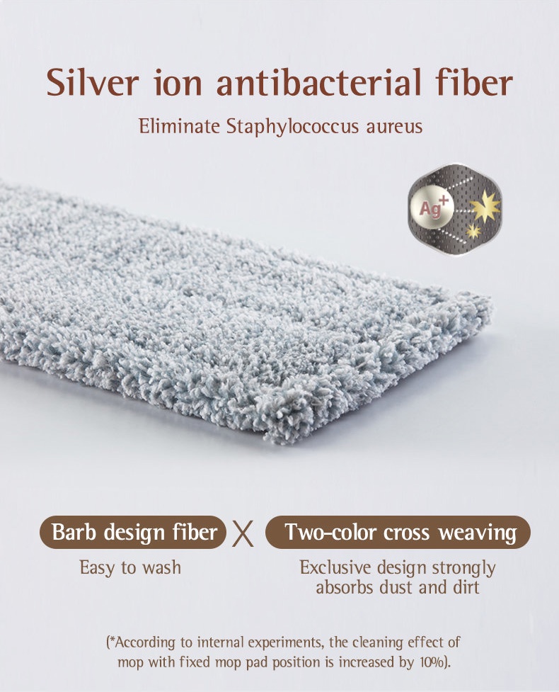 Farcent Easy Flat Mop Silver ion Antibacterial Fiber/Telescopic Mop ...