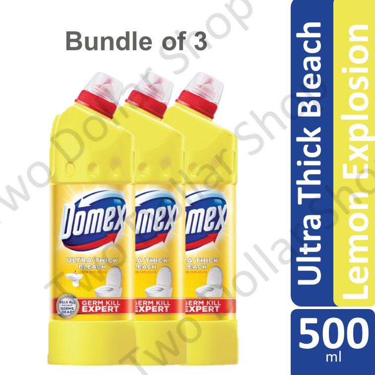 Domex Ultra Thick Bleach Lemon Explosion 500ml (Bundle) | Shopee Singapore