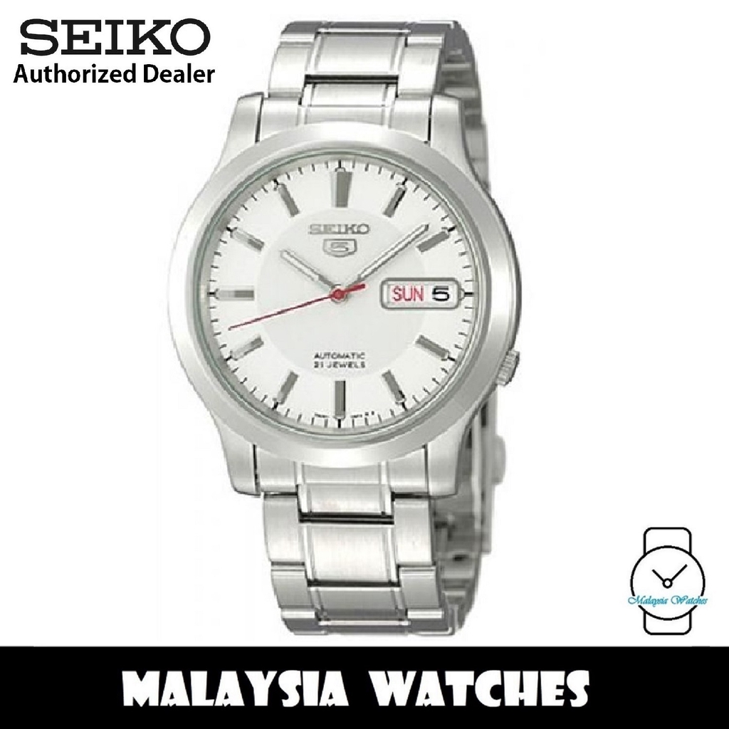 Seiko 5 SNK789K1 Automatic See-thru Back White Dial Stainless Steel ...