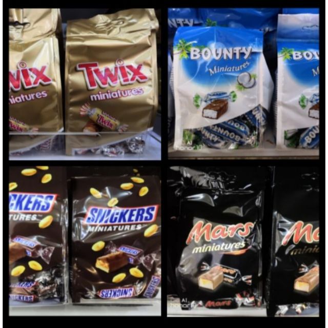 BOUNTY TWIX SNICKERS MARS MINIATURES 220g | Shopee Singapore