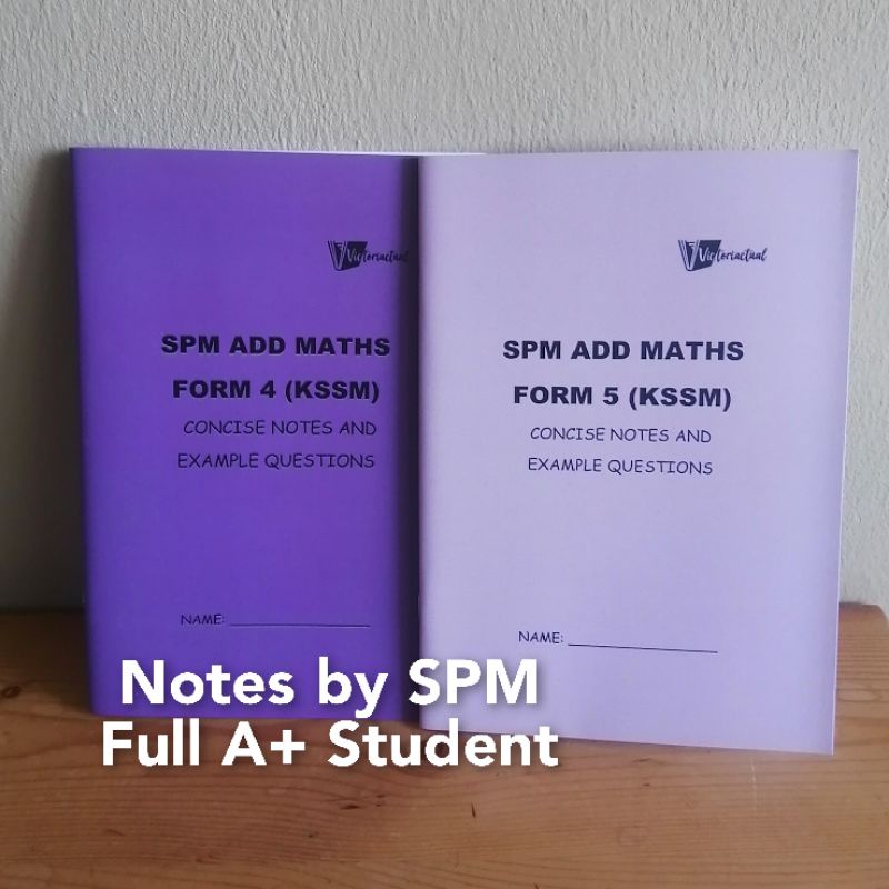 A+ SPM KSSM 2025 Add Maths Notes Formulas Form 4 and 5 | Shopee Singapore