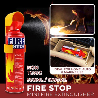 Portable Mini Fire Emergency Stop Extinguisher 500ml / 1000ml Small ...