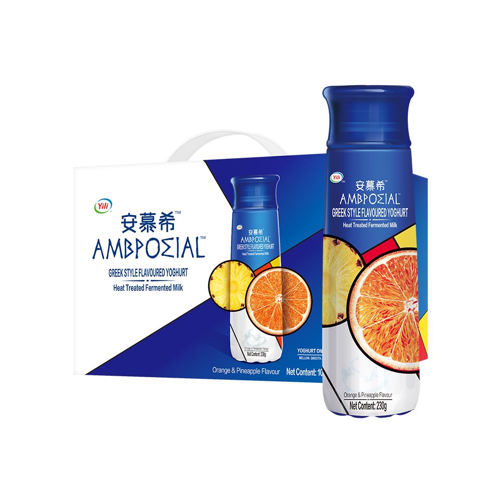 Ambrosial Greek Style Yoghurt Orange & Pineapple (230G x 10) | Shopee ...