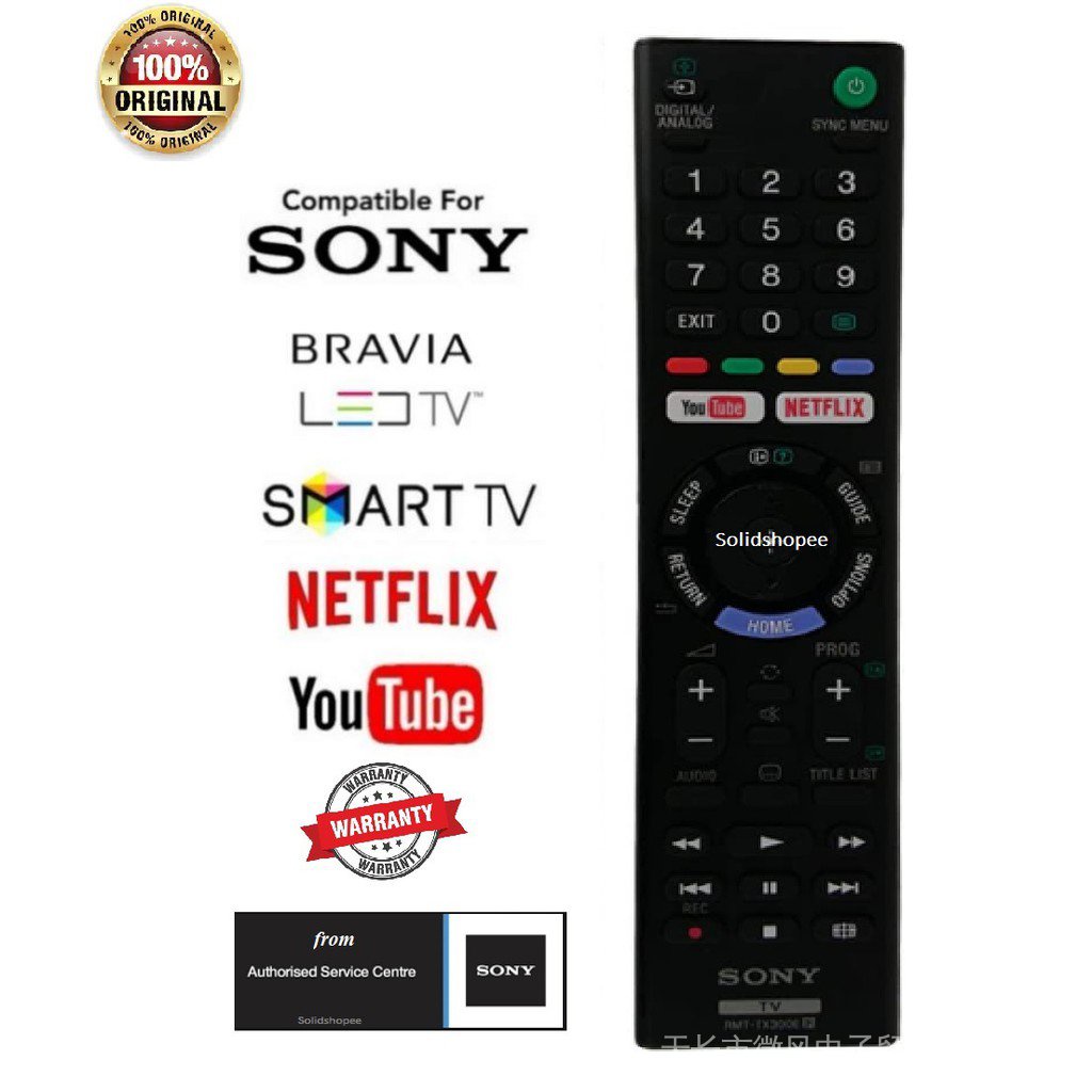 Original Sony TV remote MODEL RMT-TX300P with Netflix and YouTube | Shopee Singapore