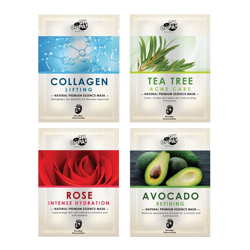 Oh Oppa Natural Premium Essence Mask Series 10s/Pack | Shopee Singapore