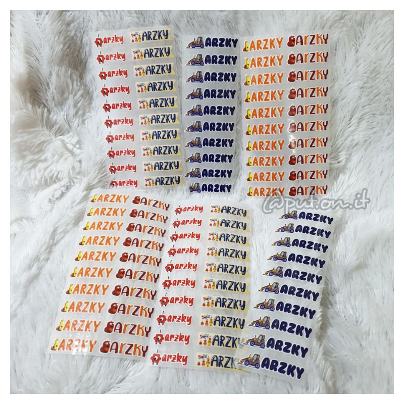 Clothes name stickers / waterproof label stickers / custom name ...