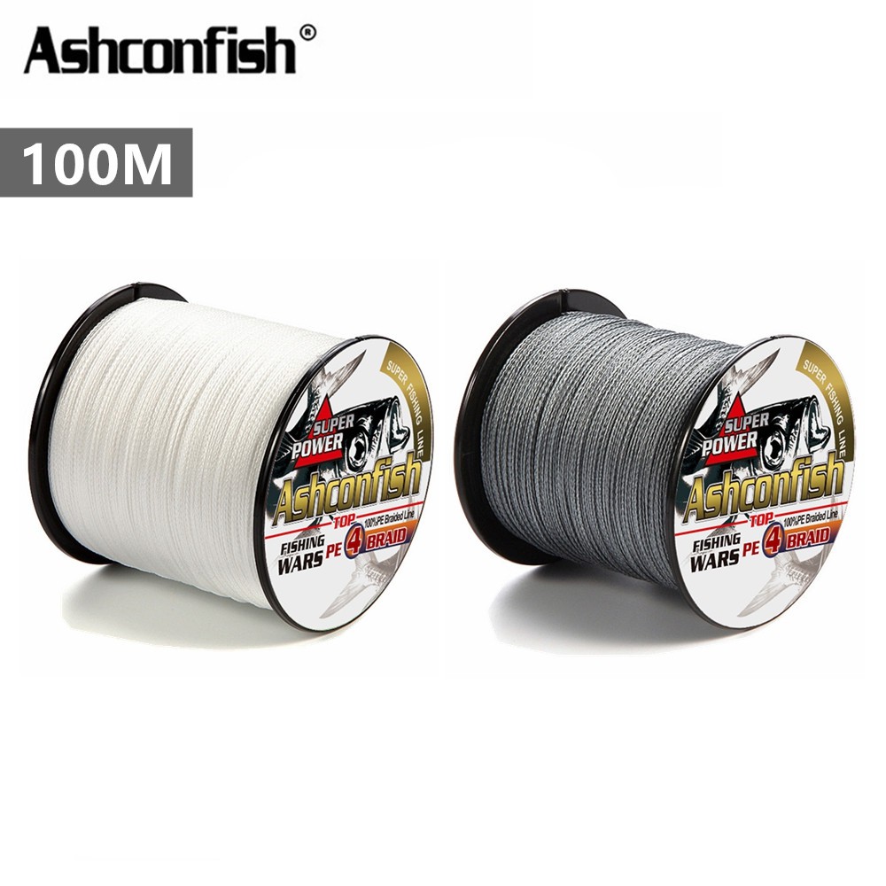 Ashconfish 4 Strands 100M Braided Fishing Line X4 Dyneema PE Line ...