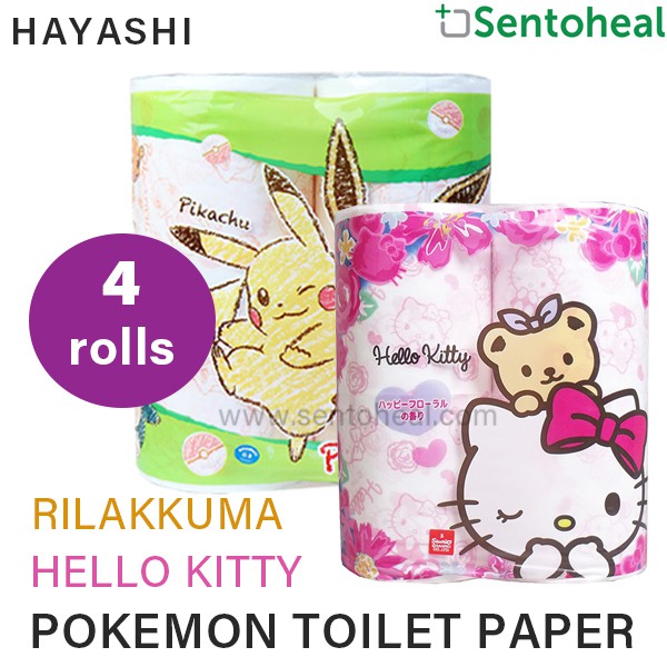 Children Cartoon Toilet Roll Paper - Rilakkuma/ Hello Kitty/ Pokemon ...