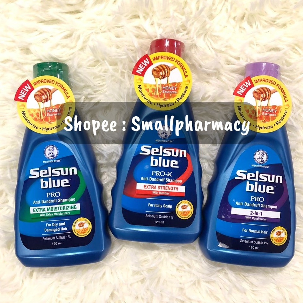SELSUN BLUE ANTI-DANDRUFF Shampoo 120ml (extra moisturizing/ extra ...