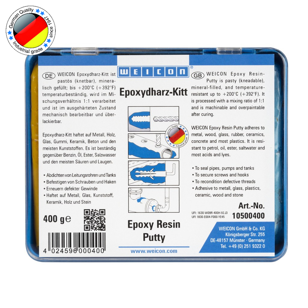 WEICON Epoxy Resin Putty 400g Kneadable Universal Repair Compound in ...
