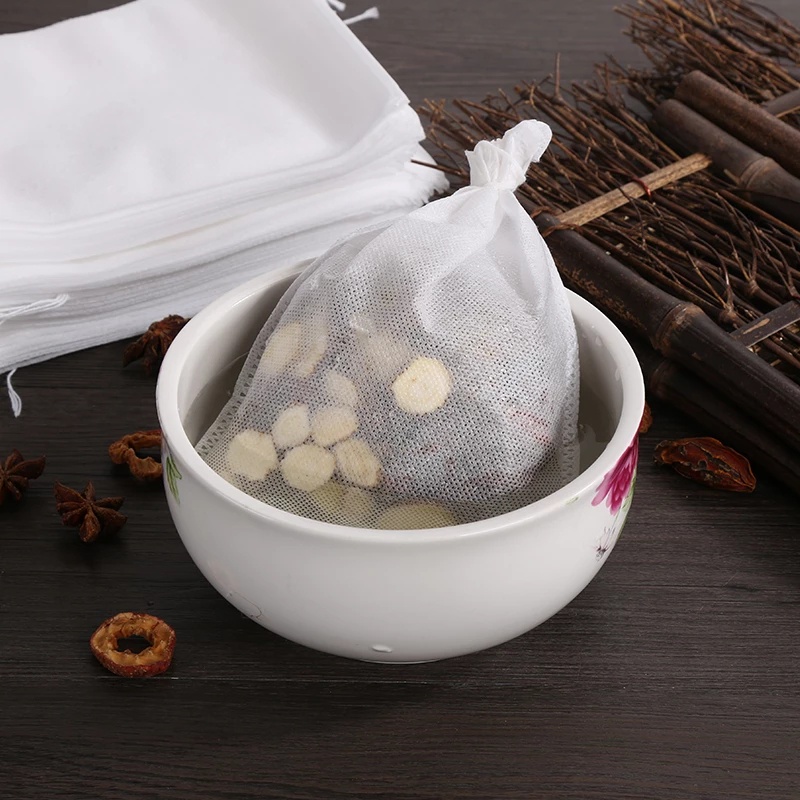 50 Pcs Disposa ble Filter Bags For Tea Inf user Food Grade Non-woven ...