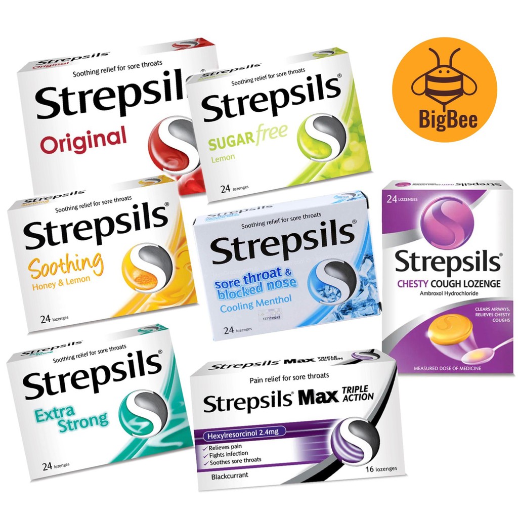 Strepsils Lozenges - 24 Lozenges / 16 Lozenges x 1 box Assorted Flavour ...