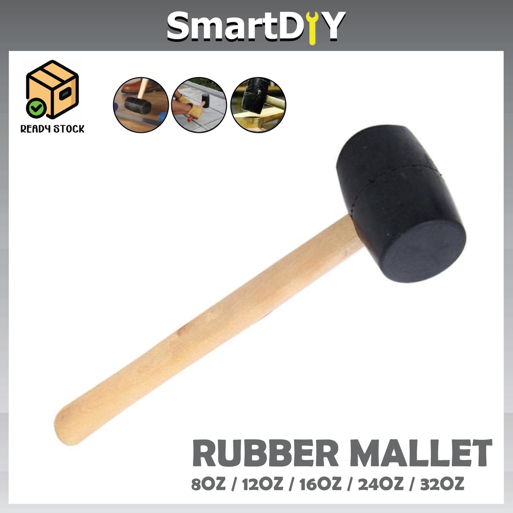 Wood Handle Rubber Mallet Hammer / Hammer Getah | Shopee Singapore